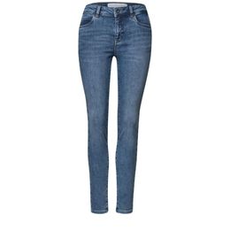 Street One Studio Mid Waist Skinny Leg Jeans im Skinny Fit Damen Gr&ouml;&szlig;e 36 blau