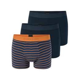 Schiesser Boxershorts '95/5 Organic Cotton' Herren Gr&ouml;&szlig;e L nachtblau / dunkelblau / orange