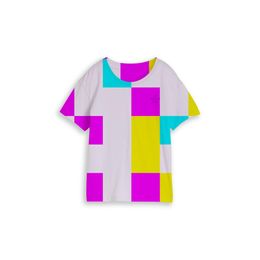 Tom Tailor T-Shirt M&auml;dchen Gr&ouml;&szlig;e 128/134 t&uuml;rkis / gelb / neonlila / pastelllila