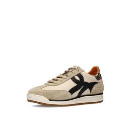 Manfield Sneaker Damen Gr&ouml;&szlig;e 39 beige / schwarz / silber Sommerschuhe