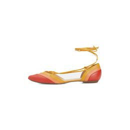 Mangara Atelier Ballerina 'Ballerines Mangara Cereja &agrave; nouer &agrave; la cheville en cuir' Damen Gr&ouml;&szlig;e 41 rot Sommerschuhe