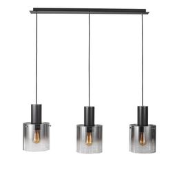 Dieter Knoll Collection Dieter Knoll H&auml;ngeleuchte Alesund, Schwarz, Metall, Glas, 20x120x90 cm, Lampen & Leuchten, Innenbeleuchtung, Leuchten nach R&auml;umen, Esstischlampen