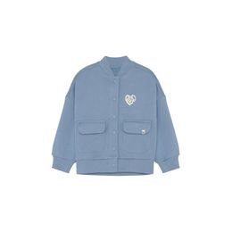 Noppies Sweatjacke M&auml;dchen Gr&ouml;&szlig;e 110 rauchblau / wollwei&szlig;