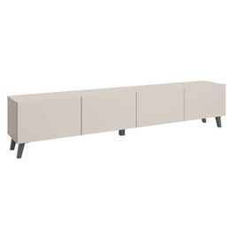 P & B Lowboard, Beige, Kaschmir, Kunststoff, 190x40x32 cm, Fsc, stehend, Wohnzimmer, Wohnw&auml;nde, Lowboards, Lowboards stehend