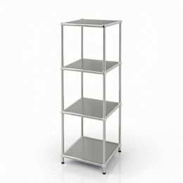 Floordirekt Regal Concept Epure Mk-005, Grau, Metall, 30x89x30 cm, stehend, Wohnzimmer, Regale, B&uuml;cherregale