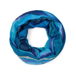 styleBREAKER Schlauchschal 'Bunter Loop Aquarell Farbverlauf Streifen' Damen Gr&ouml;&szlig;e One Size dunkelblau