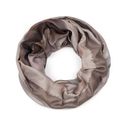 styleBREAKER Schlauchschal 'Bunter Loop Aquarell Farbverlauf Streifen' Damen Gr&ouml;&szlig;e One Size dunkelbraun
