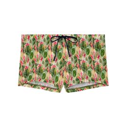 HOM Badeshorts ' Swim Shorts Taormina ' Herren Gr&ouml;&szlig;e XL gr&uuml;n / pink