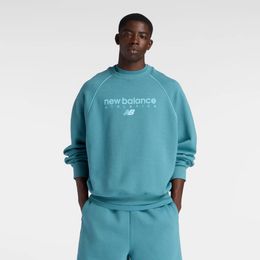 New Balance Sweatshirt 'Trackside' Herren Gr&ouml;&szlig;e M aqua