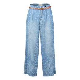 Cartoon Casual-Hose mit G&uuml;rtel Damen Gr&ouml;&szlig;e 40 blau