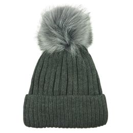 Kumixi M&uuml;tze Damen Gr&ouml;&szlig;e 55/60 anthrazit / hellgrau