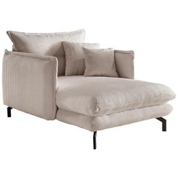 P & B Xxl-Sessel, Beige, Metall, F&uuml;llung: Schaumstoff, 111x101x167 cm, Made in Europe, Wohnzimmer, Sessel, XXL-Sessel