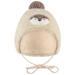 STERNTALER Beanie boy size 45 Sand / Taupe / White