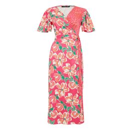 Threadbare Kleid 'Koko' Damen Gr&ouml;&szlig;e 42 gr&uuml;n / orange / hellpink / wei&szlig;