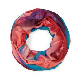 styleBREAKER Schlauchschal 'Bunter Loop Aquarell Farbverlauf Streifen' Damen Gr&ouml;&szlig;e One Size rot