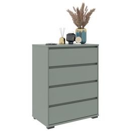 CARRYHOME Kommode, Gr&uuml;n, Kunststoff, 4 Schublade(n) Schubladen, 80x103x48 cm, Wohnzimmer, Kommoden & Sideboards, Kommoden