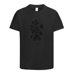 HUSKSWARE Shirt 'Herren T-Shirt mit abstraktem Grafikprint' male size M Black