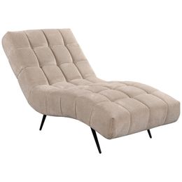 Mid.you Relaxliege Serio, Creme, Metall, 1-Sitzer, 79x88x165 cm, Wohnzimmer, Sessel, Relaxliegen