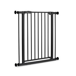 hauck T&uuml;rschutzgitter Open N Stop 2, Schwarz, Metall, Kunststoff, 75x77 cm, Verl&auml;ngerung erh&auml;ltlich, Kindersicherheit, Treppenschutzgitter