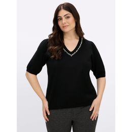 sheego V-Ausschnitt-Pullover