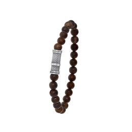 Lucardi Armband Herren Gr&ouml;&szlig;e 21 braun / silber