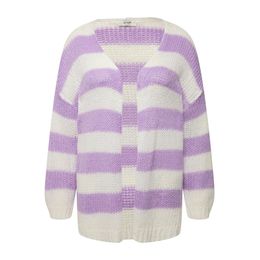 Angel of Style Strickjacke Damen Gr&ouml;&szlig;e 6XL helllila / wei&szlig;