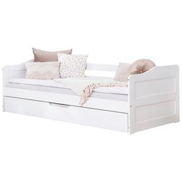 Livetastic Ausziehbett 817471 Melinda, Wei&szlig;, Holz, Kiefer, massiv, H&ouml;he ca. 16 cm, 90x200 cm, Fsc, nur f&uuml;r Rollroste geeignet, Kinderzimmer & Jugendzimmer, Kinderm&ouml;bel, Kinderbetten, Ausziehbetten