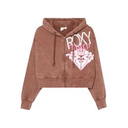 Roxy Sweatjacke 'Roxy X Juicy Couture' Damen Gr&ouml;&szlig;e XL braun / hellpink / wei&szlig;