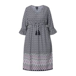 Ulla Popken Kleid Damen Gr&ouml;&szlig;e 50/52 rosa / schwarz / wei&szlig; Sommerkleid