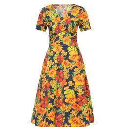 Queen Kerosin Summer Dress 'Hibiskus' female size 46 Mixed colors