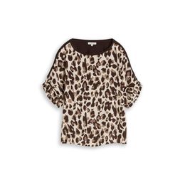Tom Tailor Bluse Damen Gr&ouml;&szlig;e XXL creme / braun / hellbraun