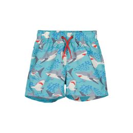 Blue Seven Badeshorts Jungen Gr&ouml;&szlig;e 104 azur / grau / rot / wei&szlig;
