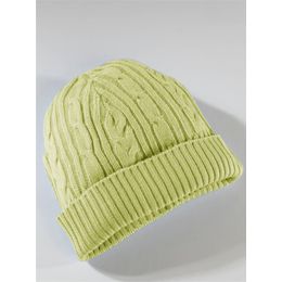 WITT Damen Strickm&uuml;tze mit Zopf- und Rippenmuster, lindgr&uuml;n, Gr&ouml;&szlig;e 0