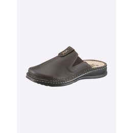 MUBB Herren Clog aus weichem, dehnbarem Leder, schoko, Gr&ouml;&szlig;e 40