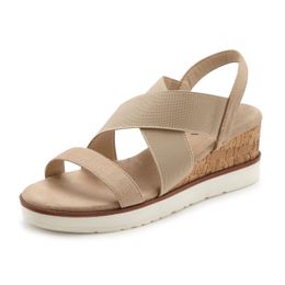 Lascana Damen Sandalette, beige, Gr&ouml;&szlig;e 38