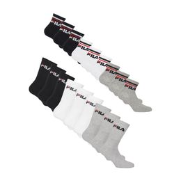 Fila Socken 18er Pack Damen Gr&ouml;&szlig;e 43/46 grau / schwarz / wei&szlig;