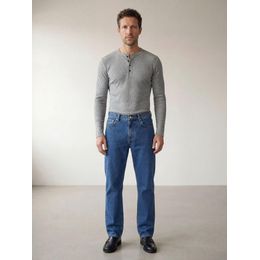 ARMIE Shirt 'The Peter Slim-Fit Henley Ribbed Shirt' Herren Gr&ouml;&szlig;e XL hellgrau