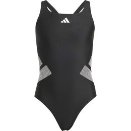 Adidas LOGO C-BACK Badeanzug M&auml;dchen - Gr&ouml;&szlig;e 164 - schwarz