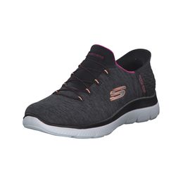 SKECHERS Slip-Ons 'Summits' female size 43 Bronze / Neon pink / mottled black