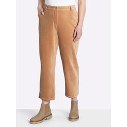 sheego Gro&szlig;e Gr&ouml;&szlig;en Cordhose in 7/8-L&auml;nge, camel, Gr&ouml;&szlig;e 48 - Damen