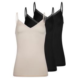 Mey Unterhemd 'Modal Lace' Damen Gr&ouml;&szlig;e XL braunmeliert