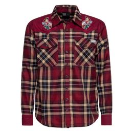 King Kerosin Button Up Shirt male size XXXL Bordeaux