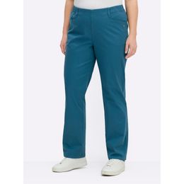 sheego Damen Schlupfhose aus Twill, topas, Gr&ouml;&szlig;e 54