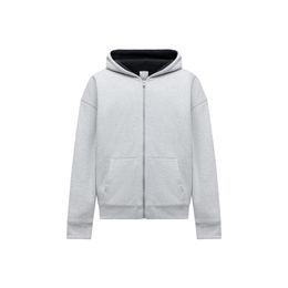 Hollister Sweatjacke Herren Gr&ouml;&szlig;e L hellgrau / schwarz