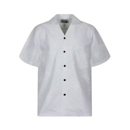 KY's Button Up Shirt 'Palmshadow' male size XXXL White