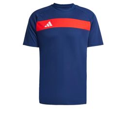 adidas Performance Performance Shirt 'Tiro 25 Essentials' male size S Dark blue / Red / White