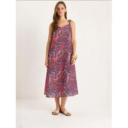 Bianco Lucci Kleid Damen Gr&ouml;&szlig;e 40 royalblau / gelb / rosa / wei&szlig;