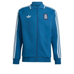 adidas Performance Sportsweatjacke 'Griechenland Anthem' Herren Gr&ouml;&szlig;e M blau / dunkelblau / wei&szlig;