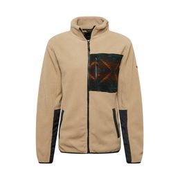Iriedaily Fleecejacke 'Wonderer Track' Herren Gr&ouml;&szlig;e XXL camel / petrol / hummer / schwarz