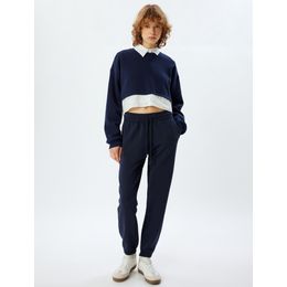 KOTON Hose Damen Gr&ouml;&szlig;e 34 navy
